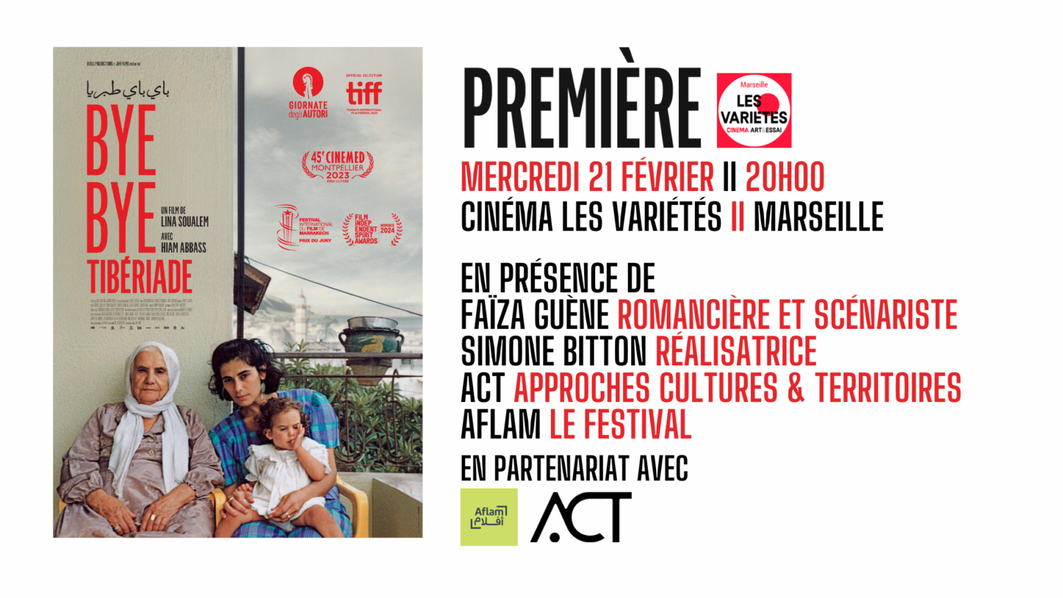 Partenariats Aflam – Bye Bye Tibériade – Aflam